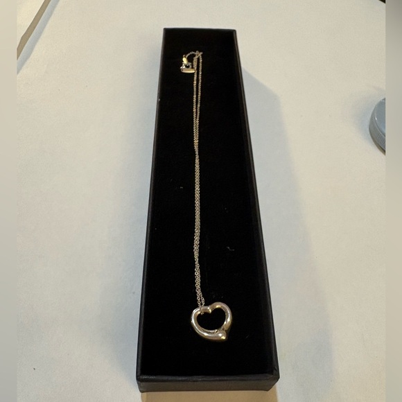 Tiffany & Co. | Jewelry | Tiffany Co 925 Silver Open Heart Necklase ...